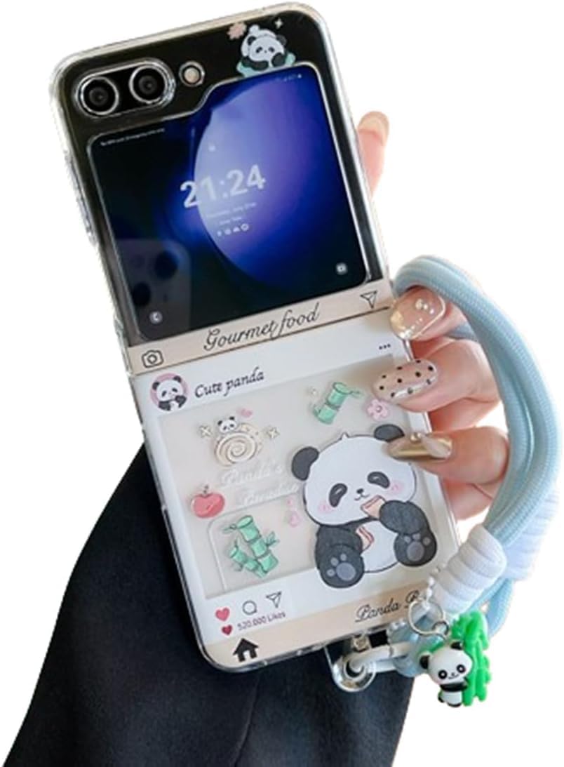 Amazon.com: QYFZXLV Case for Samsung Galaxy Z Flip 6,Cute Cartoon Panda ...