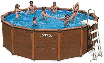 Intex 28392 Wood Grain Frame Pool 569 x 135 cm : Amazon.co.uk: Garden