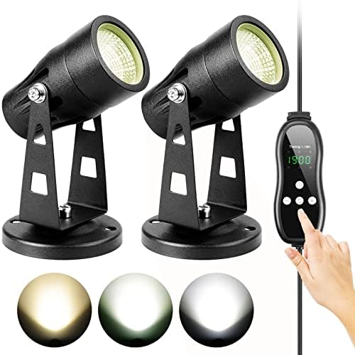 Lampolar 2 Pack Dimmable Spot Lights Indoor with Timer, 3000K/4000K/6000K Adjustable LED Up ...