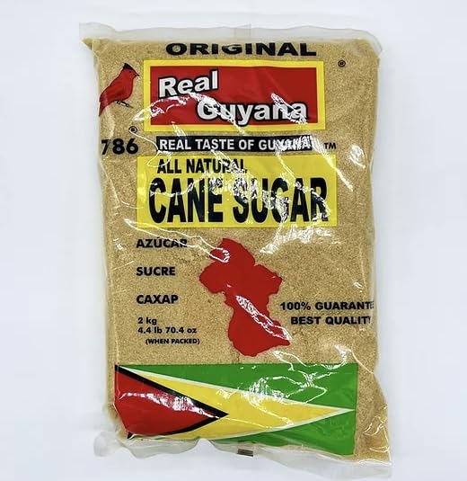 Amazon.com: Real Guyana Cane Sugar 2KG Large Bag, 4.38 Pound (Pack of 1 ...