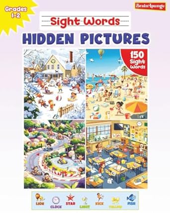 Sight Words Hidden Pictures (Grades 1-2): Full Color Search and Find ...
