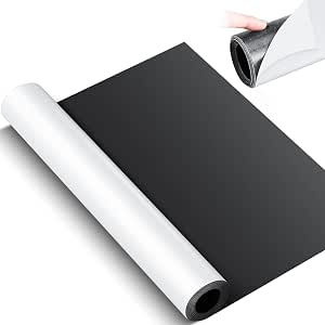 Magnetic Sheet Roll, 12 Inch x 5 Ft Extra Large Adhesive Magnetic Sheet ...