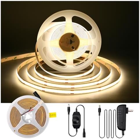 Amazon.com: TUNICHX COB LED Strip Light DC 12V LED Strip Light Flexible ...
