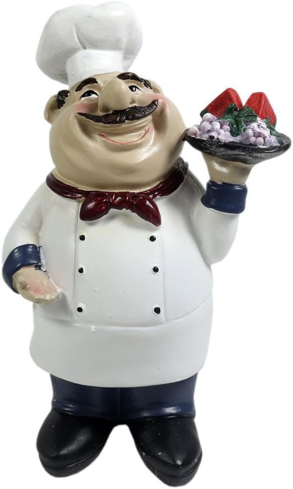 Amazon.com: French Chef Figurine Cook Chef Collectible Statues Resin ...