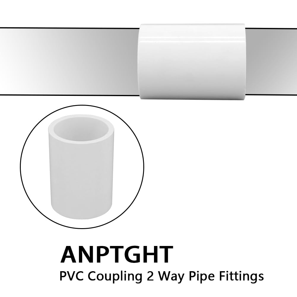 Snapklik.com : ANPTGHT 1/2 PVC Coupling 2 Way Pipe Fittings, Furniture ...
