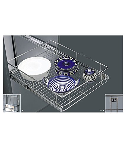 Sleek Stainless Steel Designer Storage Basket, 10X8X10, Silver (Pack of ...