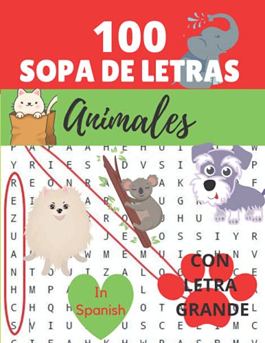 Buy 100 sopa de letras animales: Sopa de letras para adultos mayores y ...