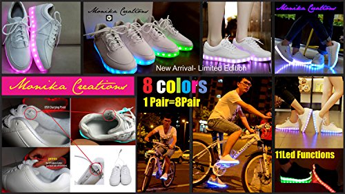 Buy Monika Creations Sport Shoes Unisex USB Rechargeable US Flag LED ...