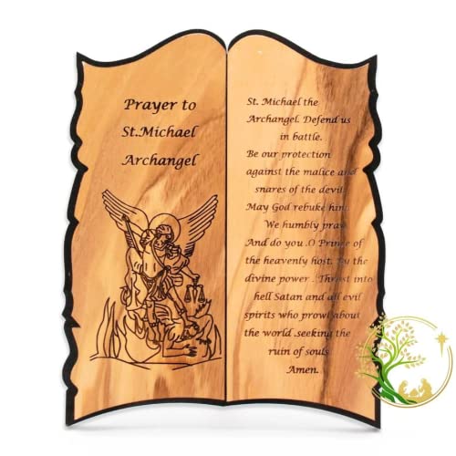 Amazon.com: Saint Michael the Archangel Wooden Plaque丨wall Hanging St ...