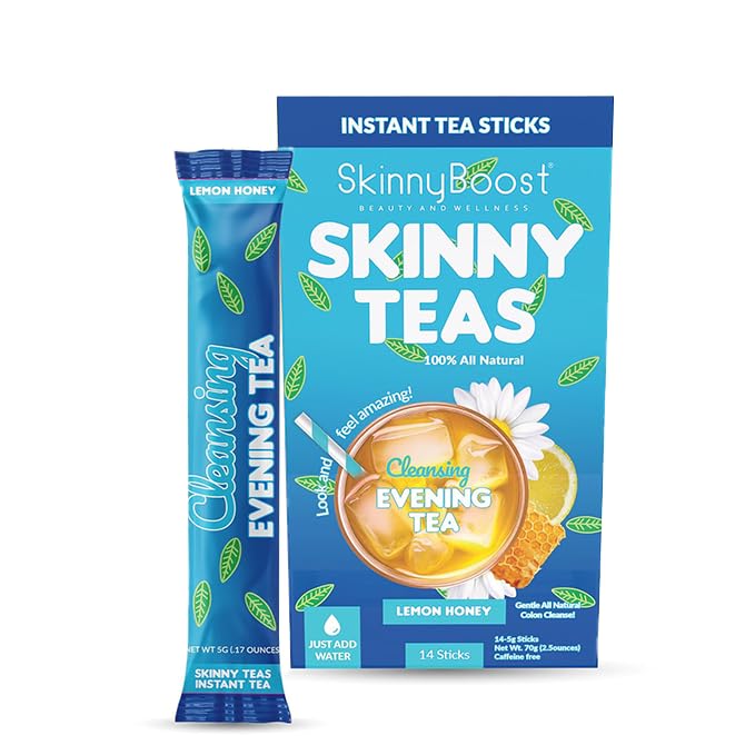 Amazon.com: Skinny Teas Instant Tea Sticks – Cleansing Evening Tea – 14 ...