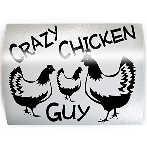 Amazon.com: CRAZY CHICKEN GUY - PICK COLOR & SIZE - Farm Bird Vinyl ...
