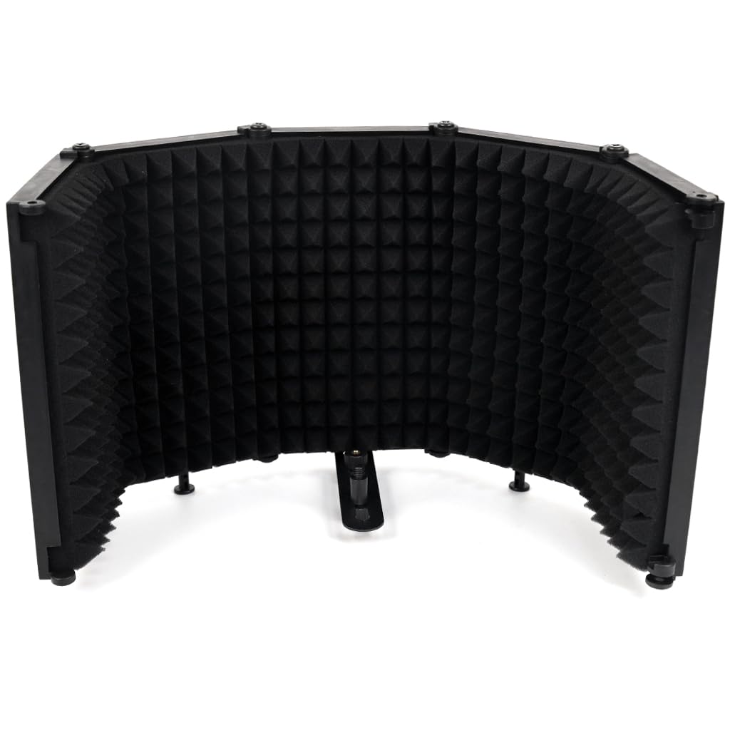 ZORBES® 5 Panel Isolation Shield for Microphone, Foldable Mic Shield ...