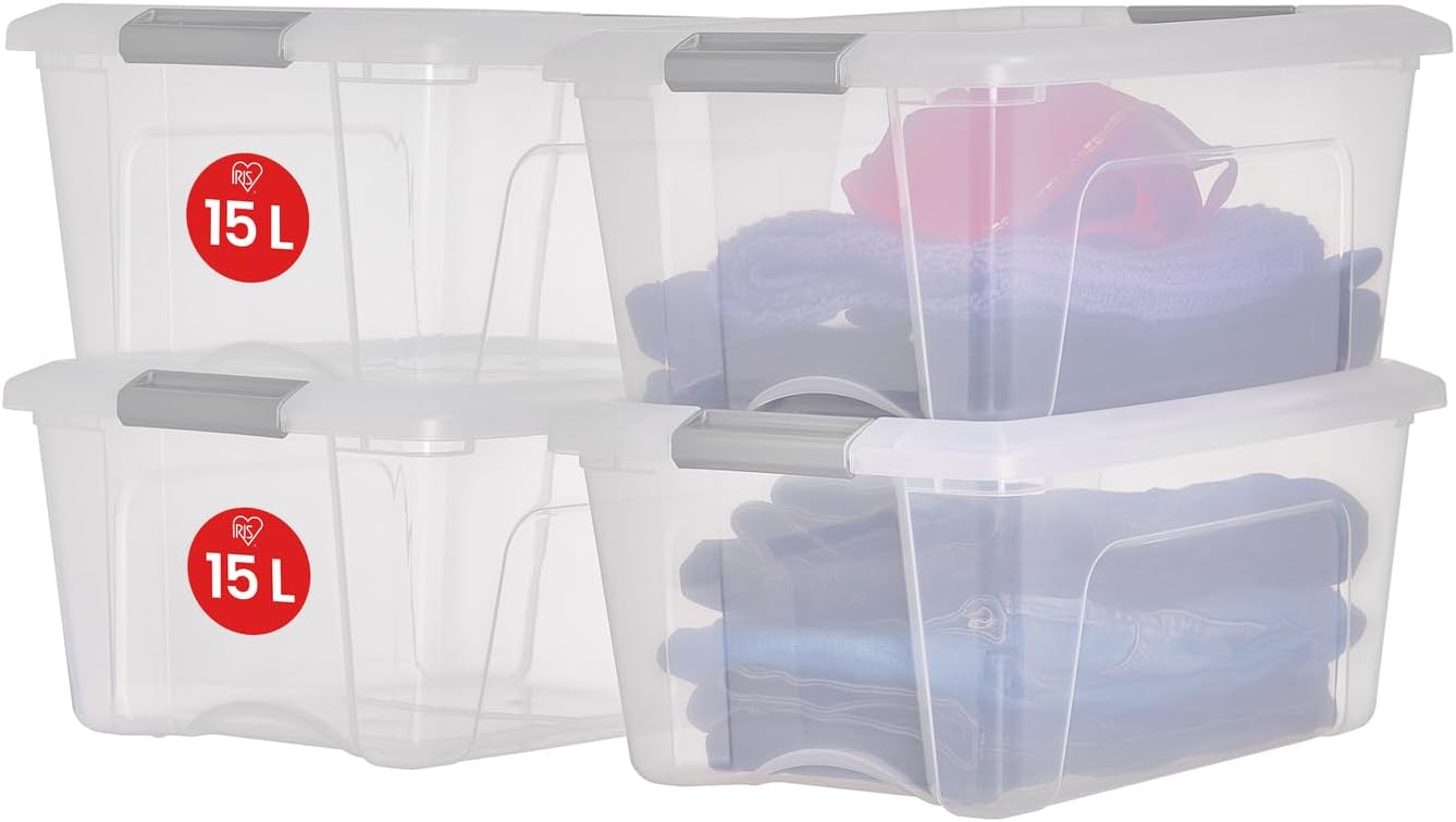 BANKERS BOX 10L Plastic Storage Boxes with Lids. ProStore Super Strong ...