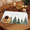 Amazon.com: RUSPEPA 50 Pack Paper Place Mats, Christmas Tree and ...