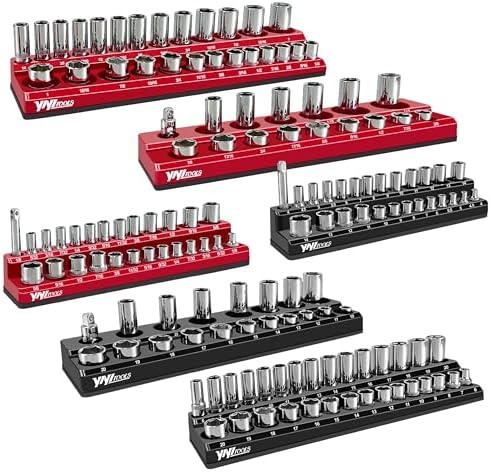 Amazon.com: Larlarsa 6PCS Magnetic Socket Organizer Set, SAE & Metric ...