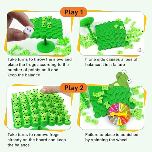 Snapklik.com : Balance Games For Kids, Frog Swing Stack Balance Game ...
