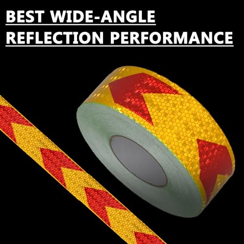 Snapklik.com : 2" X 70 FT DOT-C2 Reflective Tape Red & Yellow ...