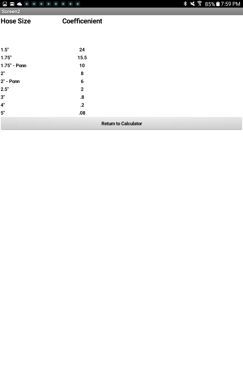 Fire Department Friction Loss Calculator - App on the Amazon Appstore