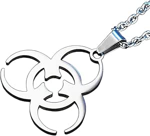 Amazon.com: MIQNEEIDEIP New 2026 Biohazard Necklace Stainless Steel ...