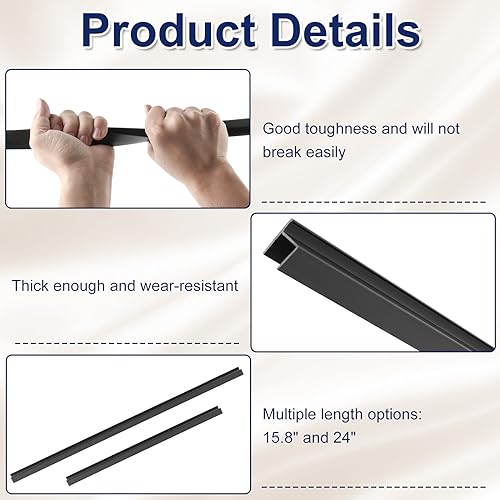 Snapklik.com : 4 Pieces Hanging File Rails 24 Inch PVC Drawer Black ...