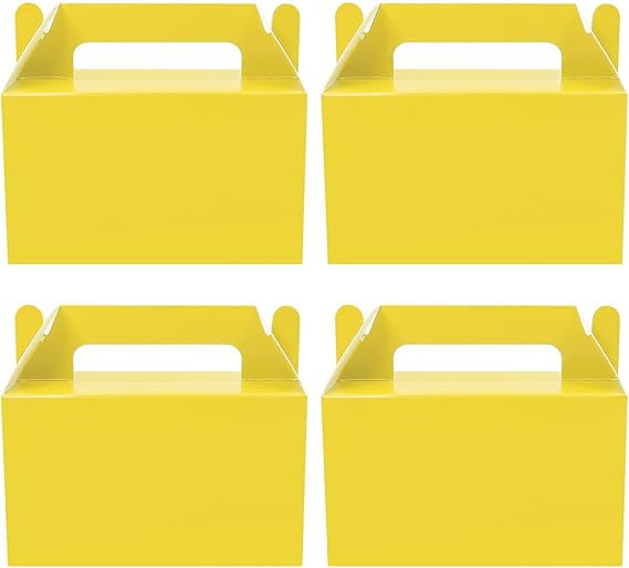 Amazon.com: Oletx 12Pcs Yellow Gable Gift Boxes,5.9'' Small Party Favor ...