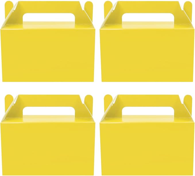 Amazon.com: Oletx 12Pcs Yellow Gable Gift Boxes,5.9'' Small Party Favor ...