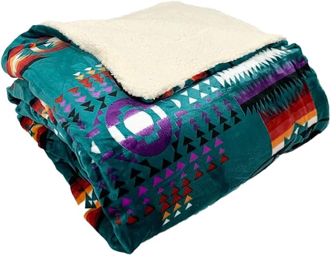 Amazon.com: Sacred Thread Fleece Blanket 79”x95”, South Western ...