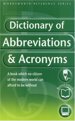 Amazon.com: Dictionary of Abbreviations & Acronyms (Wordsworth ...