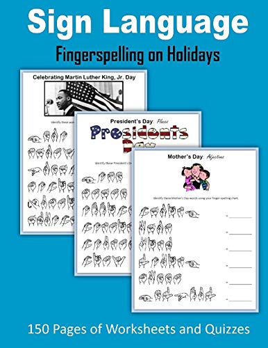 Amazon.com: Sign Language - Fingerspelling on Holidays: 9781717349194 ...