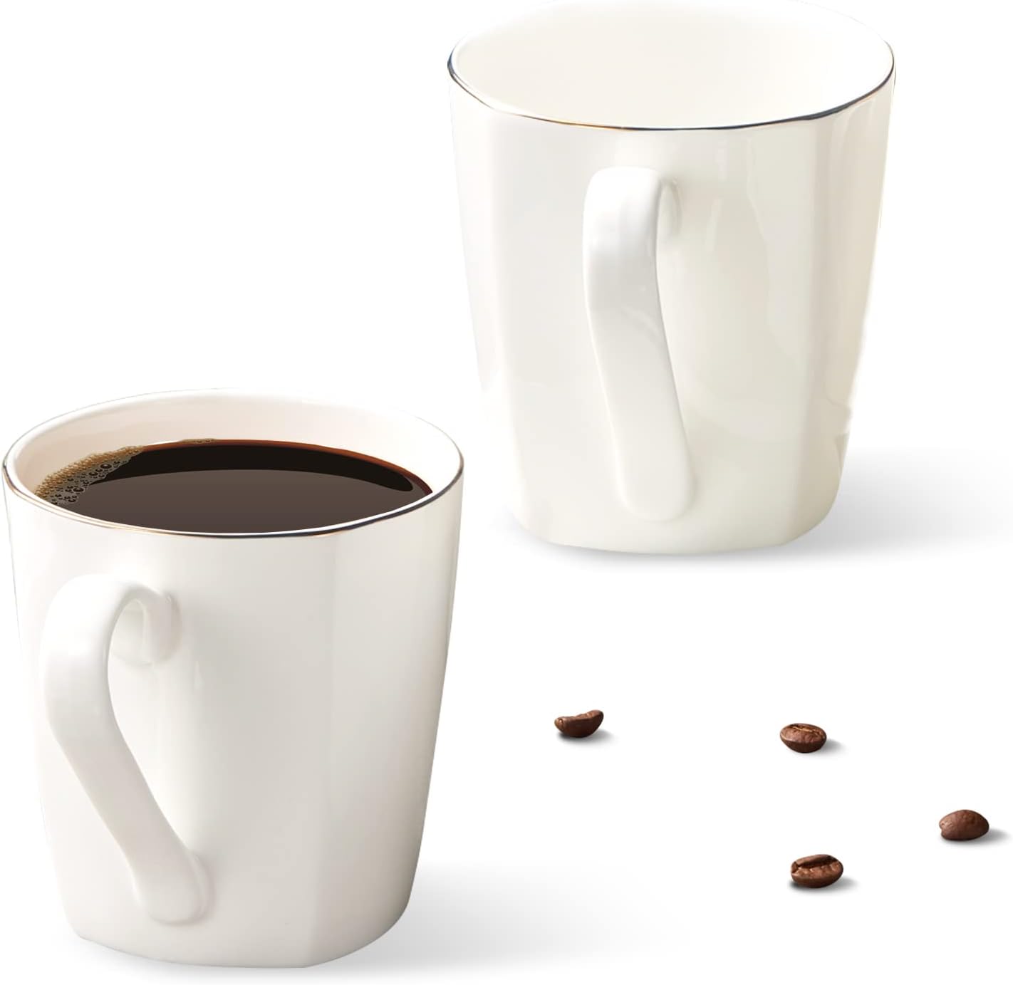 Amazon.com | SHENDONG Latte Art Mugs Ceramic Coffee Sets of 2,Novely ...