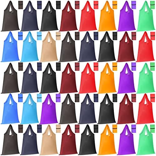 Amazon.com: Paterr 30 Pack Mixed Color Reusable Shopping Grocery Bags ...
