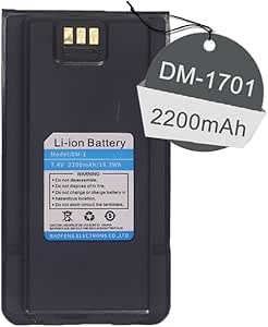Amazon.com: BAOFENG DM-1 Battery for DM1701 DMR Two Way Radio 2200mAh 7 ...