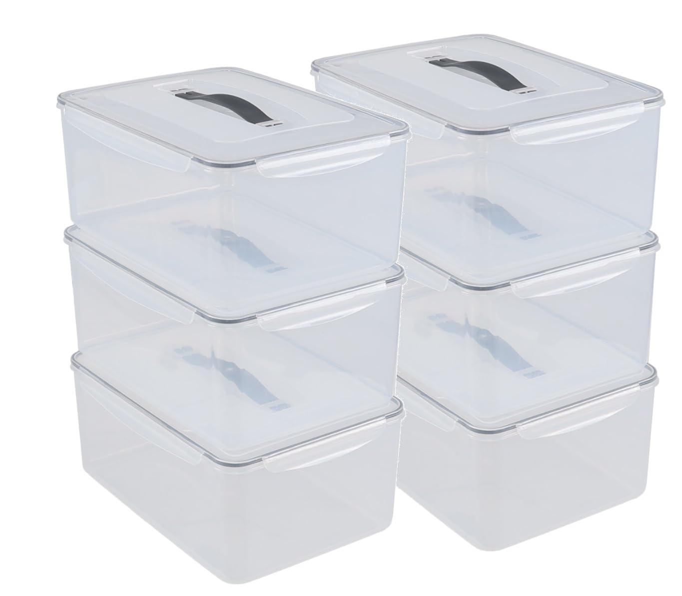 Amazon.com: Sadstory Plastic Airtight Gasket Boxes with Handles, 16 L ...