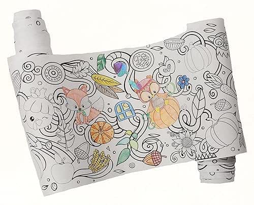 Amazon.com: Coloring Paper Roll - 18-Foot Drawing Paper Roll for Kids ...