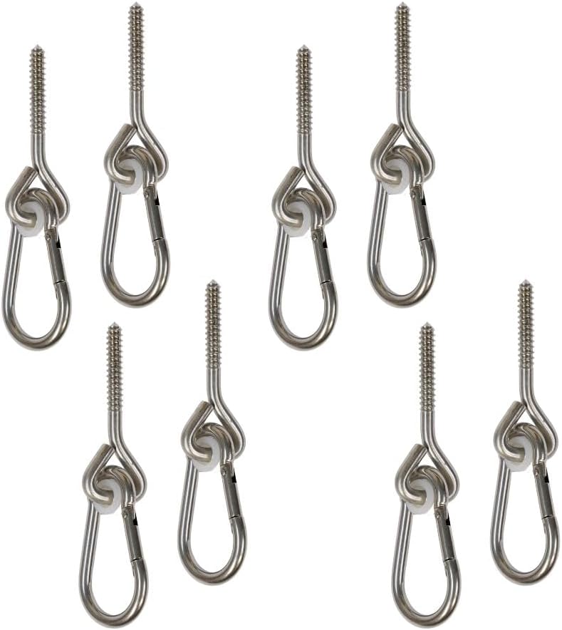 Amazon.com : Barn-Shed-Play Stainless Steel Threaded Snap Hook Swing ...