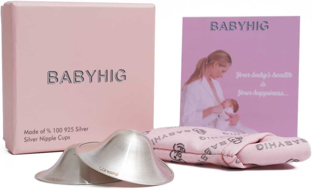 Amazon.com : BABYHIG The Orginal Silver Nursing Cups – Silver Nipple ...