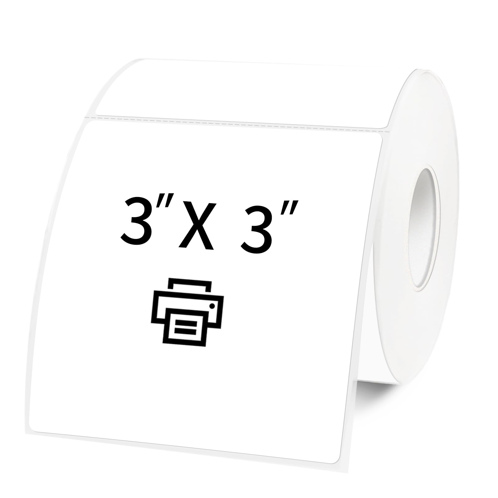 Amazon.com: Yeachlaing 3"x 3" White Square Thermal Label Stickers,Self ...