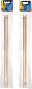 Amazon.com : Living World 4-Pack 16-Inch Wooden Perches (2 Packages ...