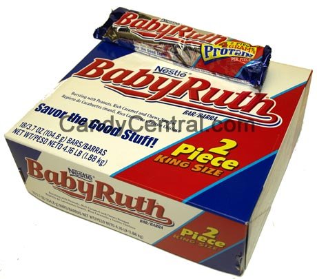 Amazon.com : Baby Ruth King Size : Candy And Chocolate Snack Size Bars ...
