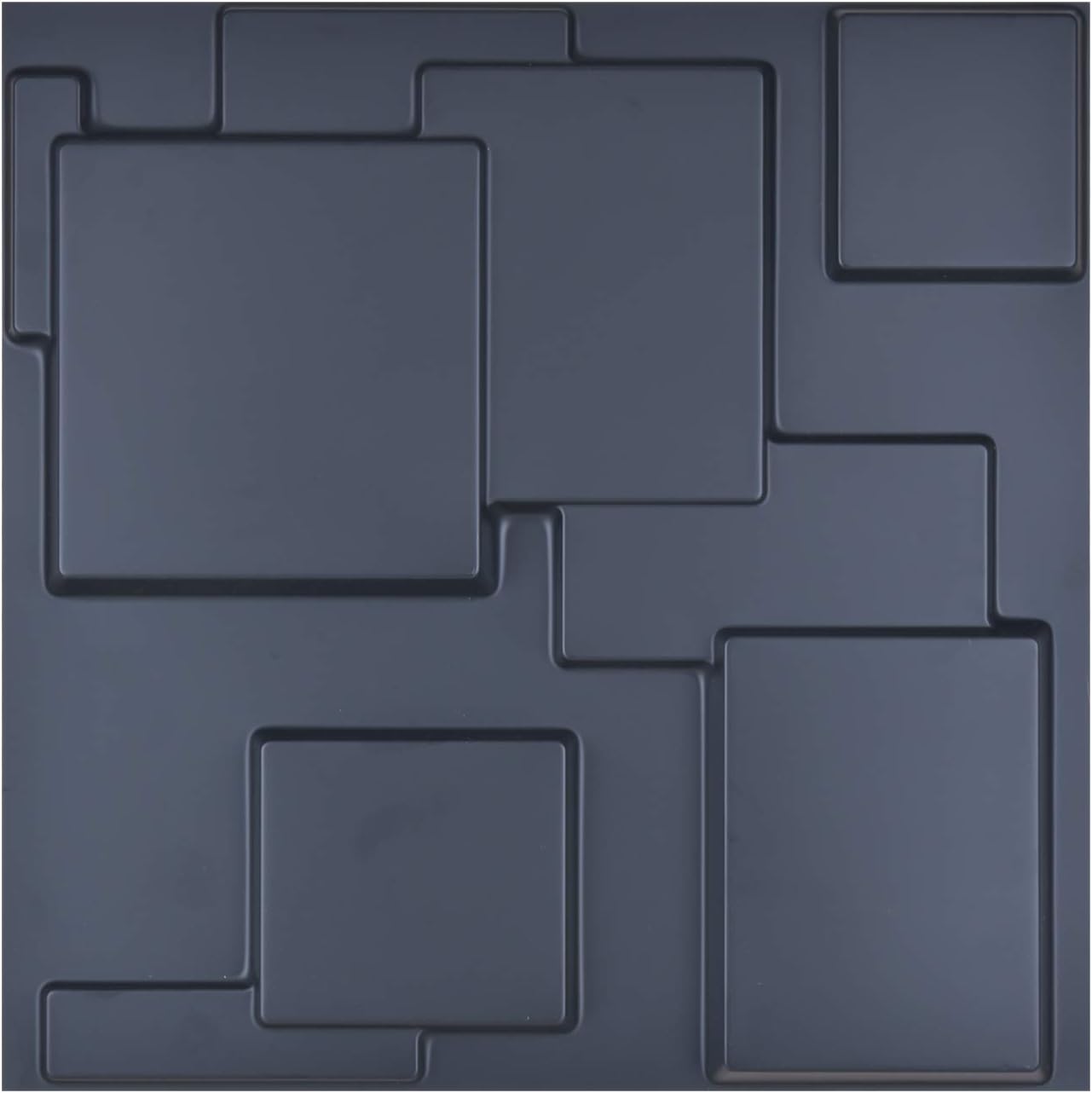 Amazon.com: Art3d Matt Black 3D Wall Panel PVC Square Block Wall Cover ...