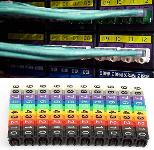 Amazon.com : 0-9 Coded Clip-on String Wire Markers Boxed C Shape ...