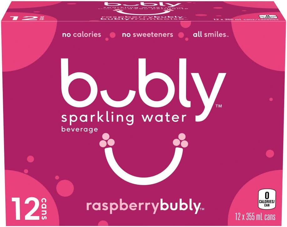 Bubly Sparkling Water raspberry 12 x 355 mL : Amazon.ca: Grocery ...