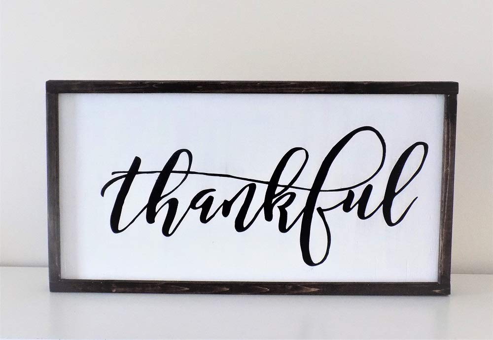 Amazon.com: Farmhouse Decor THANKFUL Rustic Farmhouse Sign : Home & Kitchen