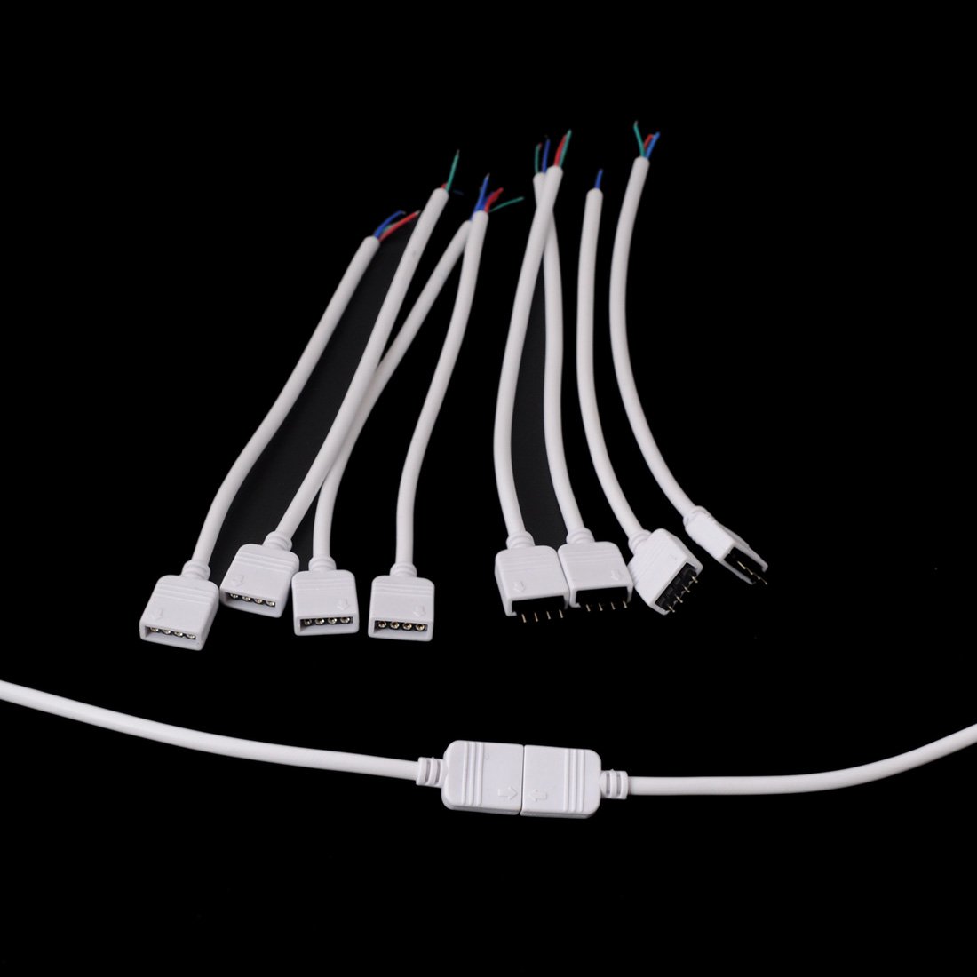 Buy BTF-LIGHTING 10 pairs 4pin White SM JST 15cm cable Female/Male ...