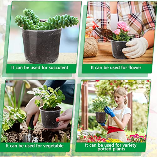 OUPSAUI 6/5/3.5 Inch Clear Nursery Pots with Drainage Holes, 30 Pack ...