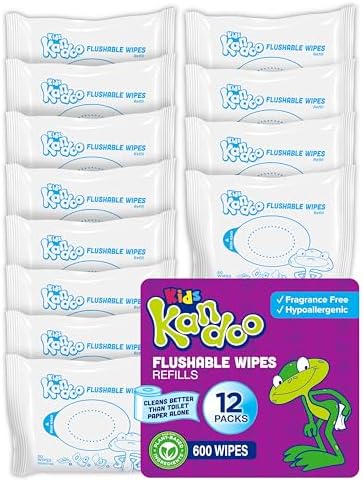Amazon.com: Flushable Wipes for Baby and Kids by Kandoo, Sensitve and ...