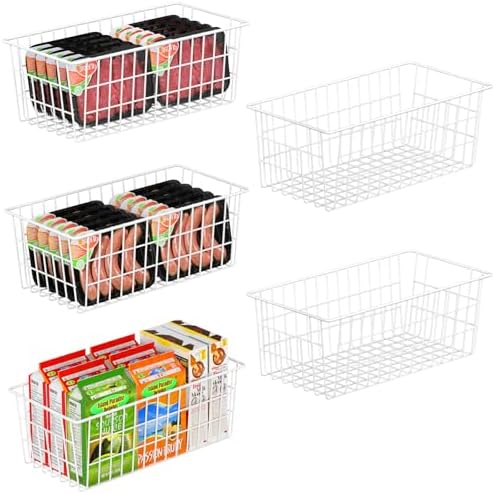 Orgneas Freezer Organizer Bins, Universal Freezer Baskets for Chest ...