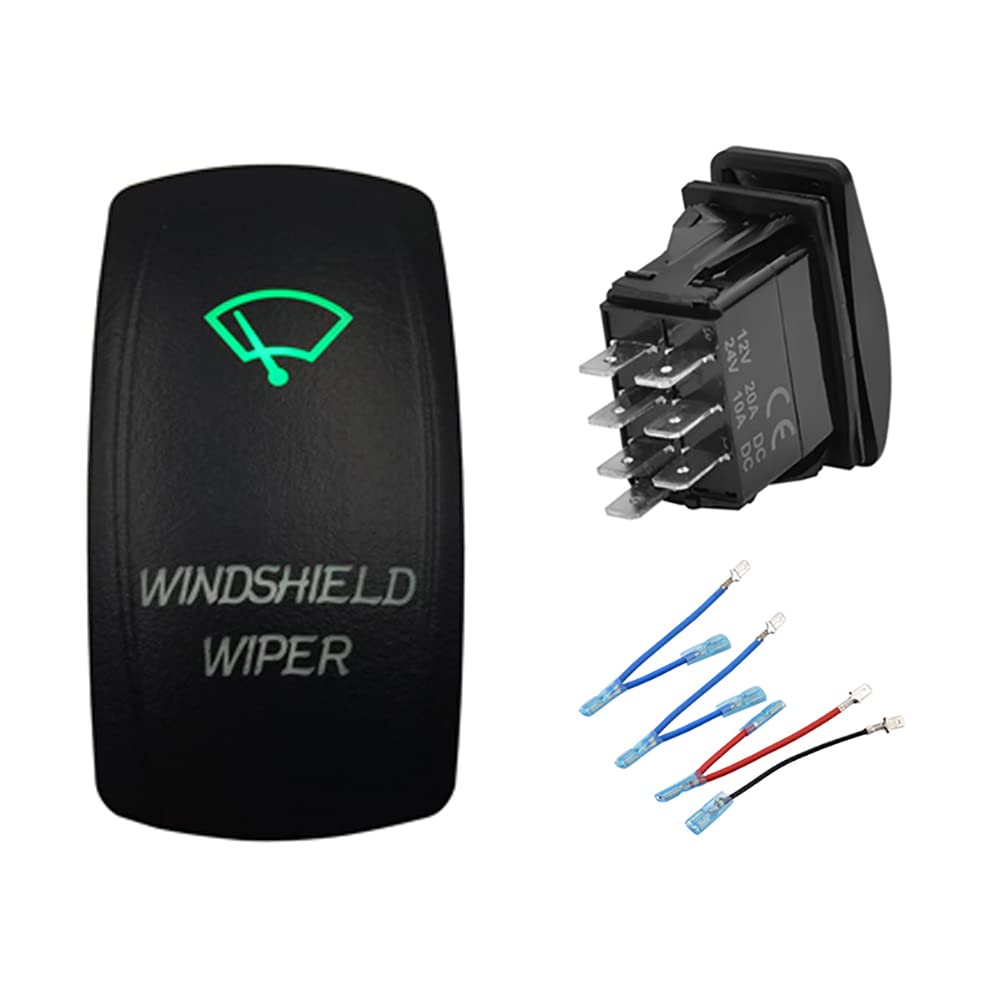 Amazon.com: Windshield Wiper Rocker Switch 7 PIN ON-Off-ON DPDT Toggle ...