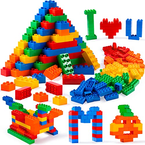 Brickyard Building Blocks 1100 Piece Bricks Toy - Bulk Block Set with ...