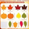Amazon.com: Seajan 200 Pcs Thanksgiving Paper Leaves Fall Leaf Cutouts ...